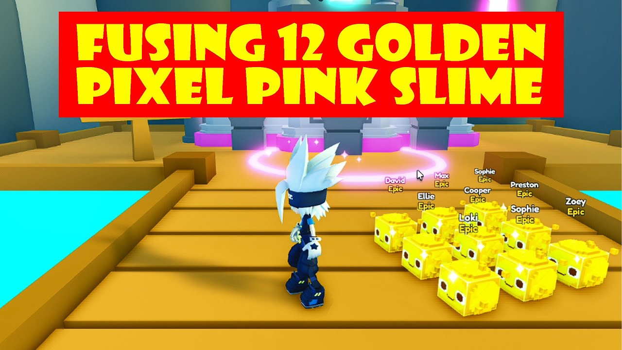 What Happens If You Fuse 12 Golden Pixel Pink Slime? Pet Simulator X ...