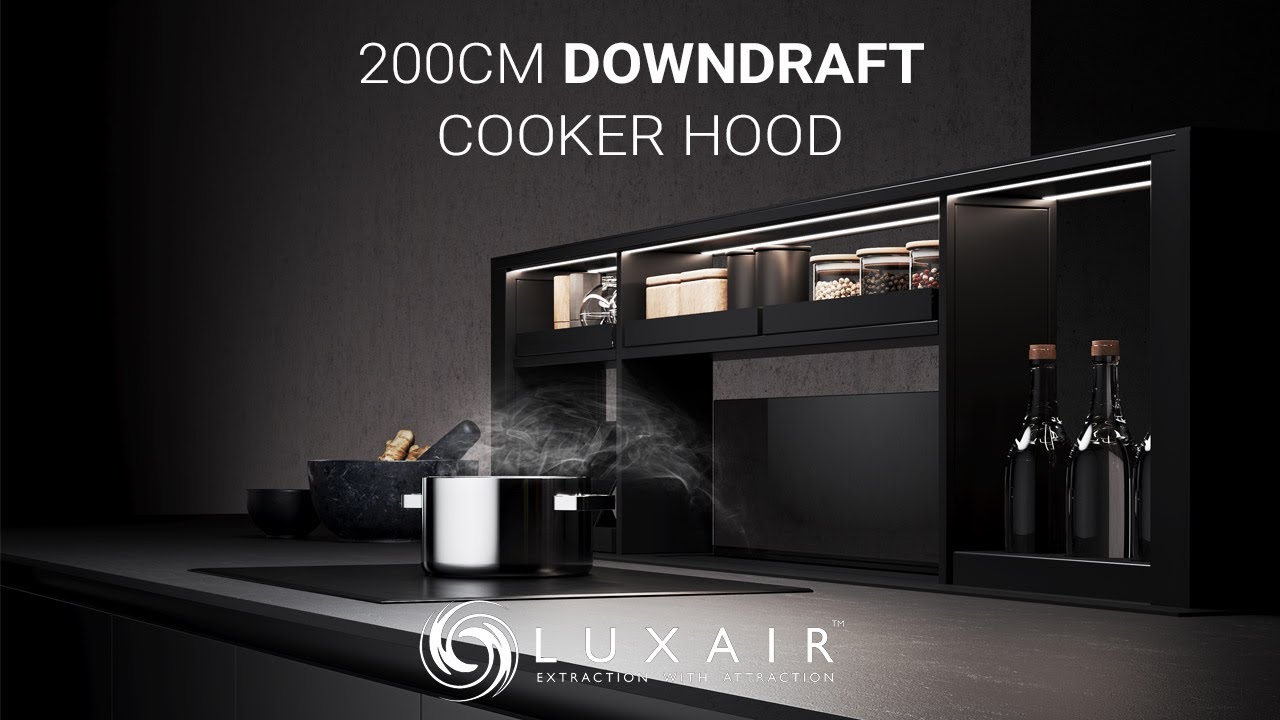 200cm Hidden Downdraft Extractor with Storage and Power Bank - YouTube
