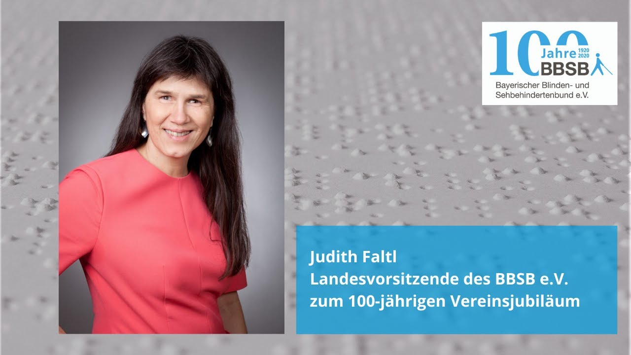 Judith Faltl, Landesvorsitzende vom Bayerischen Blinden- und ...