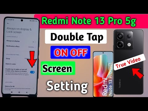 Double tap to turn on off screen in redmi note 13/Double tap to turn on ...
