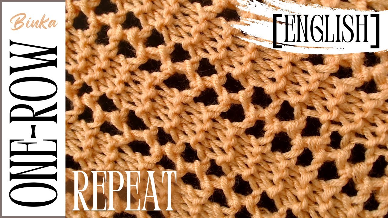 [English] How to knit the easiest one-row repeat reversible pattern. # ...
