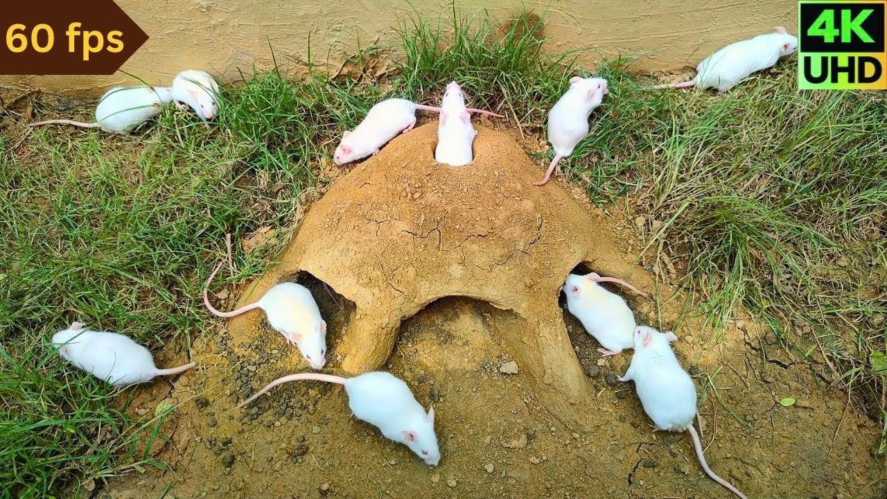 Cat TV 4K ~ Mice in The Jerry Mouse Hole 🐭 24/7 HOURS 🐭 Videos for Cats ...