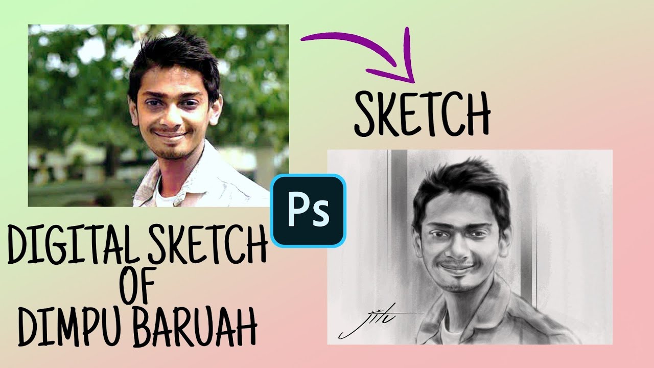 DIGITAL SKETCH OF DIMPU BARUAH🎨🎨🎨 - YouTube