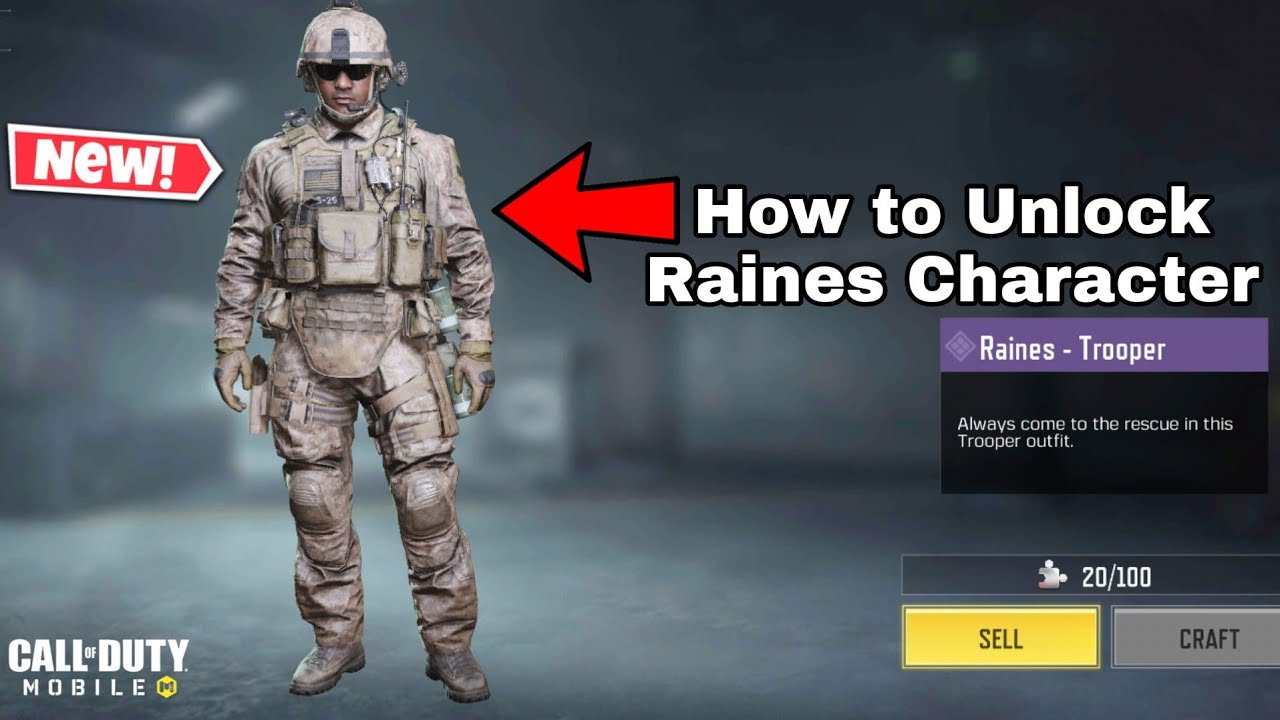 How to Get FREE Raines - Trooper Character in COD Mobile - YouTube