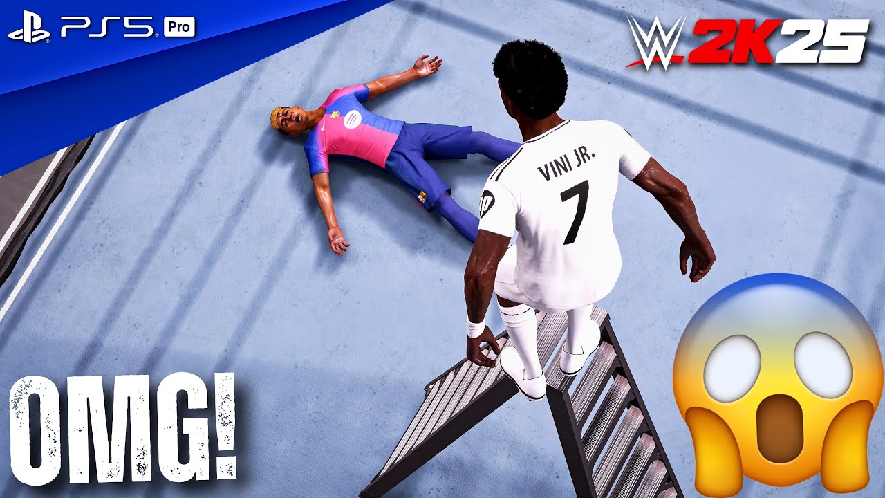 WWE 2K25 - Lamine Yamal vs. Vinicius Junior - Full Fight at ...