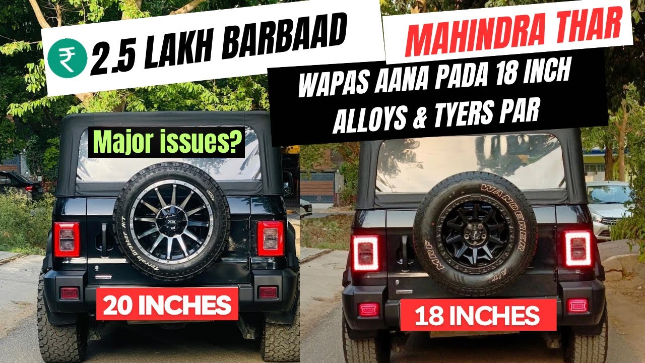Installing New Alloys And Tyres in Mahindra Thar | Why I have switched ...