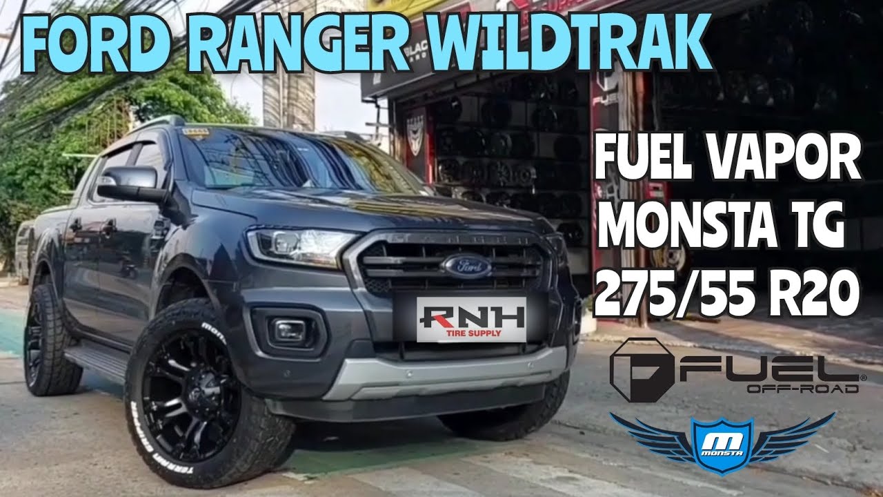 Fuel Vapor 20" wrapped with Monsta TG 275x55 R20 on a Ford Ranger ...