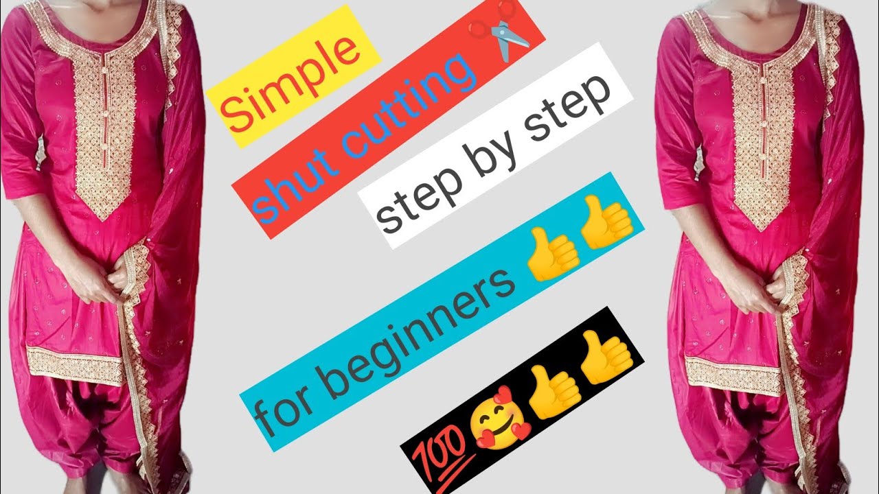 Bahut hi easy, simple shut cutting ️ ️ step by step for beginners💯/शूट ...