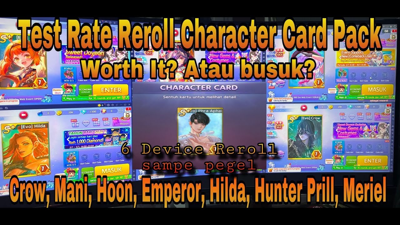 Check Rate Reroll Card Let / Line Get Rich LGR Sampe Pegel! - YouTube