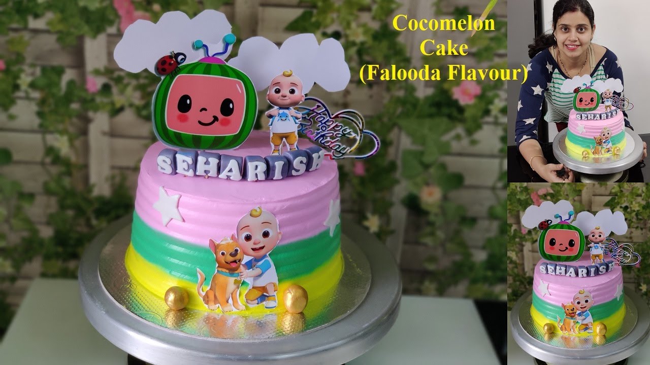 Eggless Cocomelon Cake Tutorial | Watermelon Theme | Birthday Cake for ...