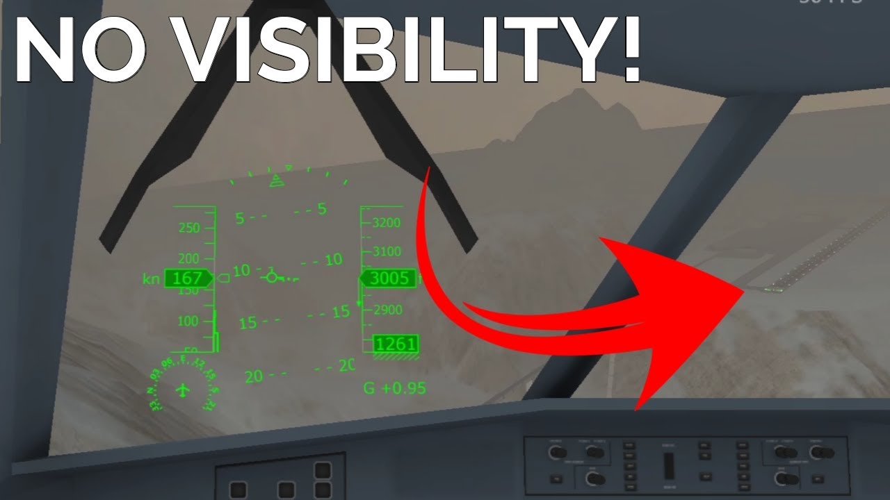 NEAR ZERO VISIBILITY Landing at Cliffs Airport | Full Flight ...