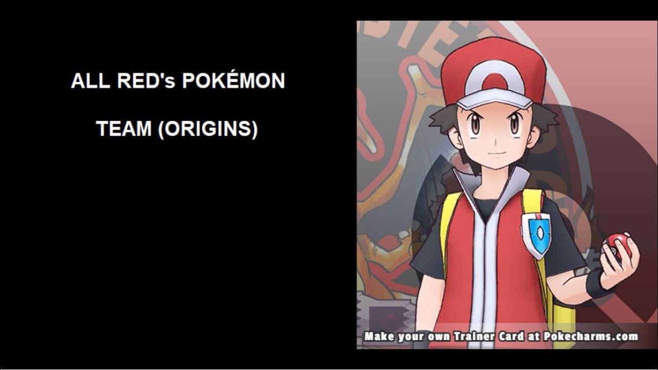 All Red's Pokémon Team (Origins) - YouTube