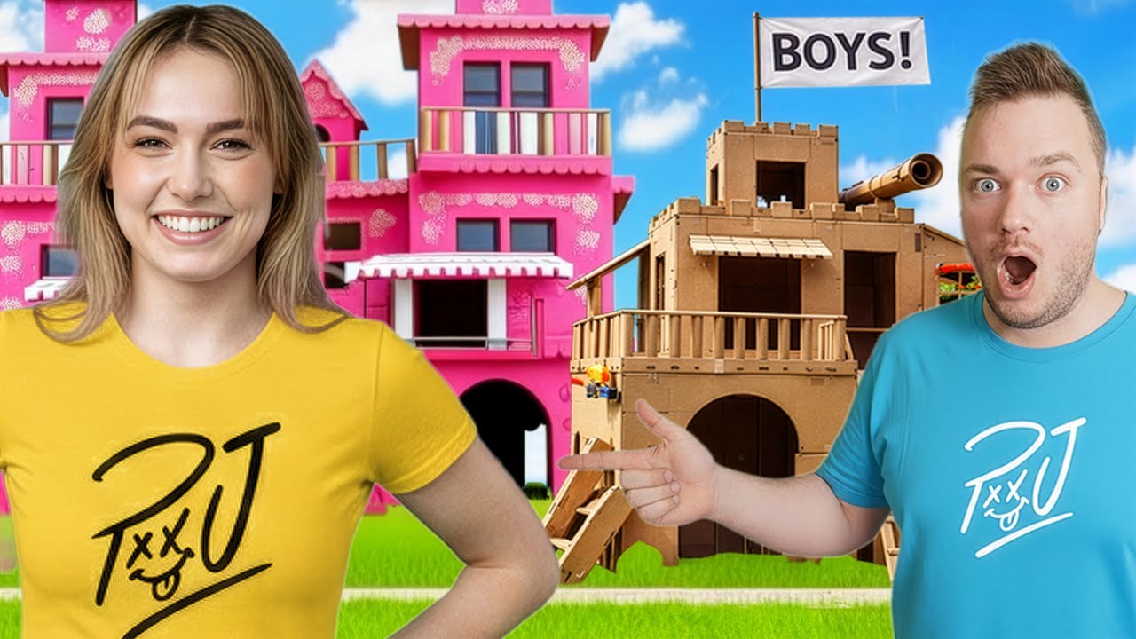 New Girl Kicked Papa Jake Out Of BOX FORT City! 7 Day ADVENTURE! - YouTube