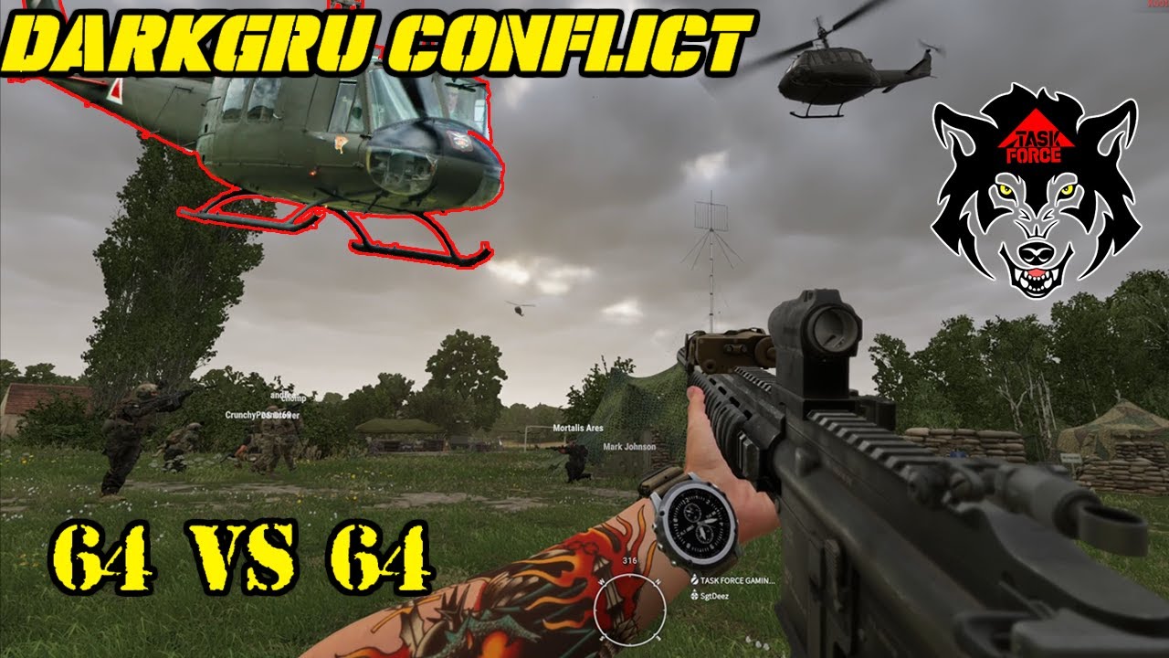 ARMA REFORGER DARKGRU CONFLICT 64 Vs 64 WAR - Ft Mortalis Ares & Brewer ...