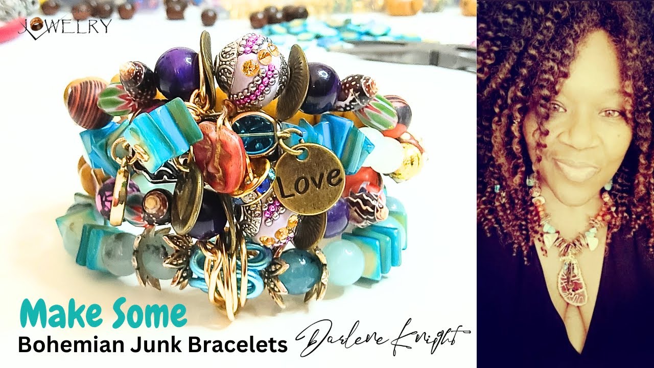 Making Some Bohemian Junk Bracelets with Beads & Charms - Jewelry ...