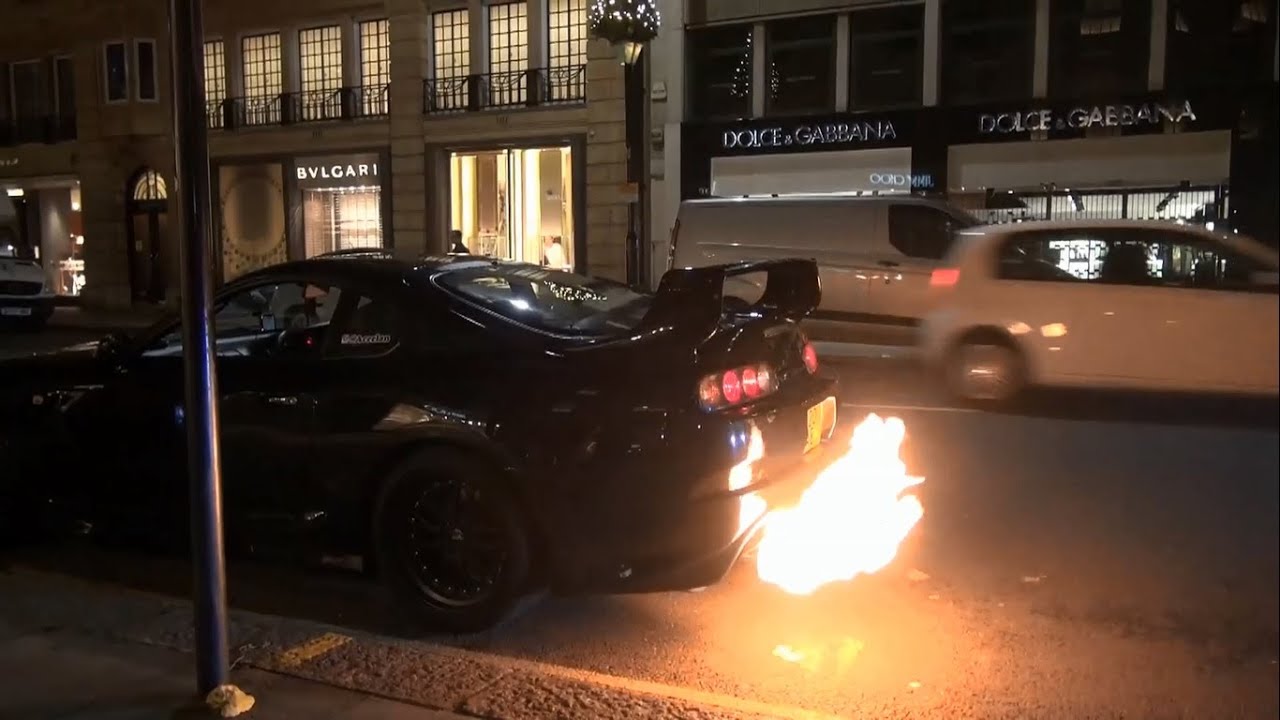 800BHP Toyota Supra FLAMING and Fast Accelerations! - YouTube