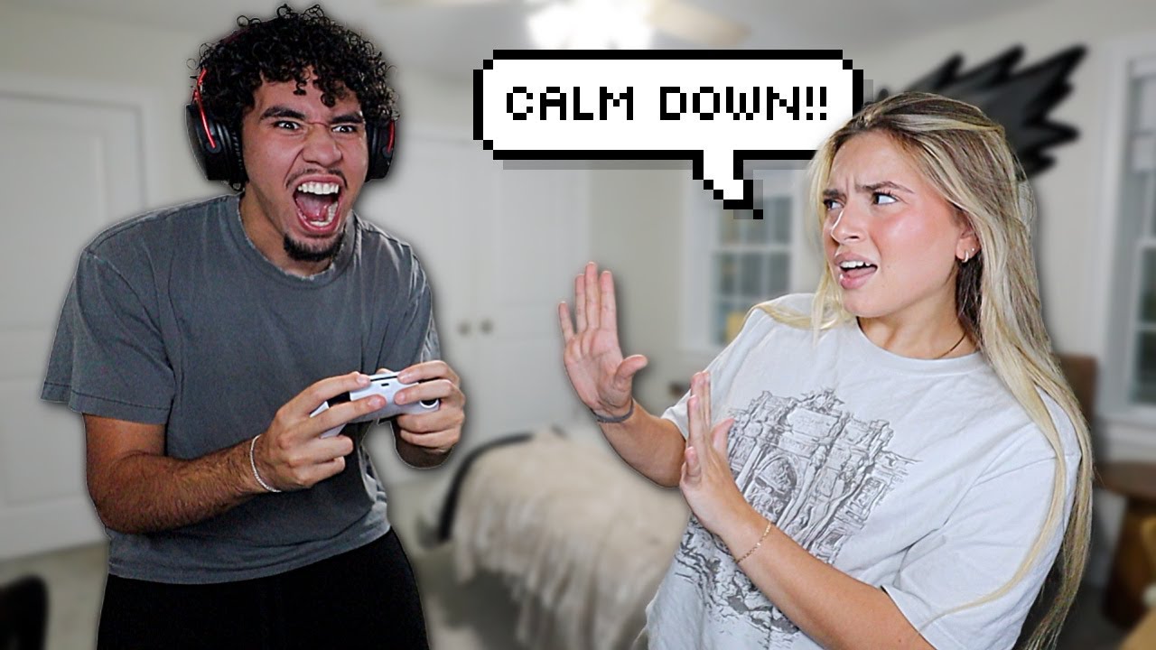 GETTING "GAMER RAGE" TO SEE MY GIRLFRIENDS REACTION!! - YouTube