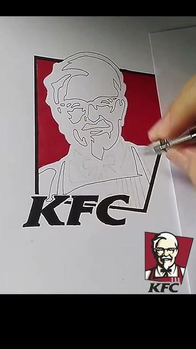 Speed drawing KFC logo #shorts - YouTube