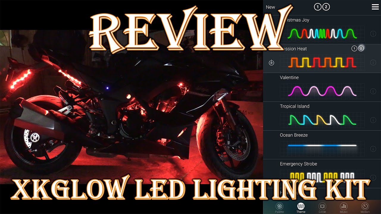 REVIEW: XKGlow LED Lighting on a Kawasaki Ninja 1000SX - YouTube