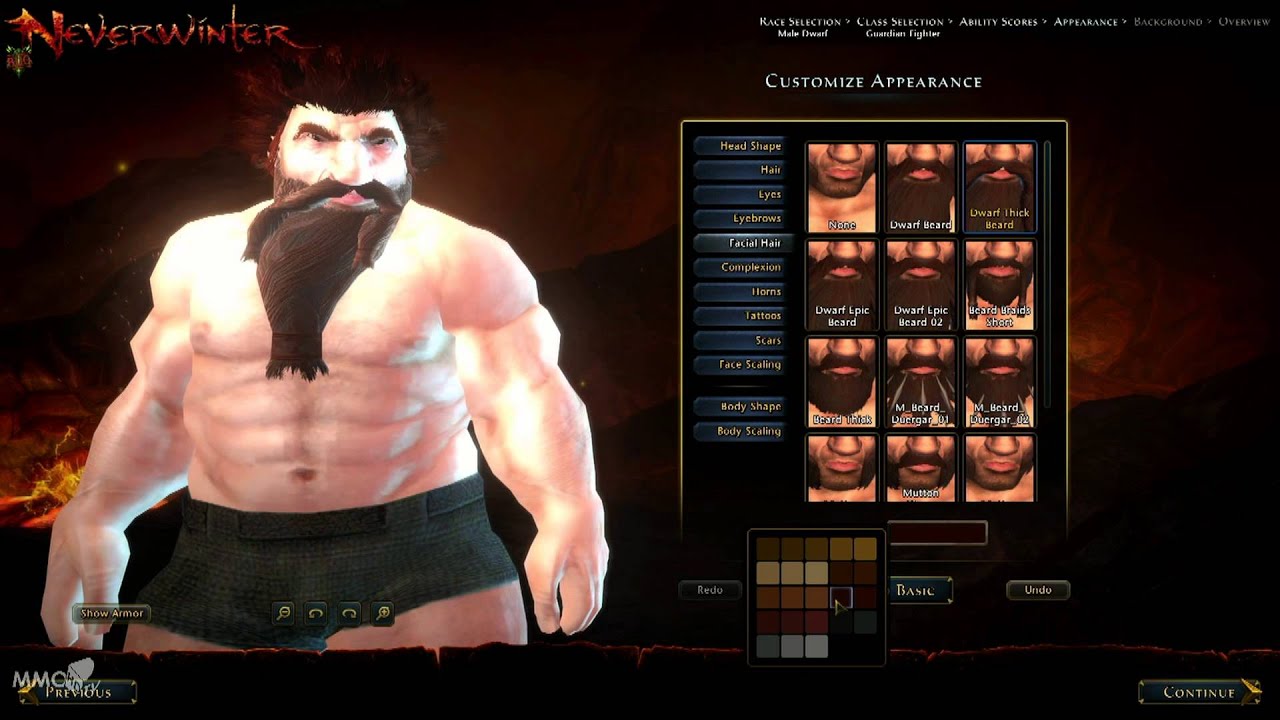Neverwinter Character creation Dwarf Male - MMO HD TV (1080p) - YouTube