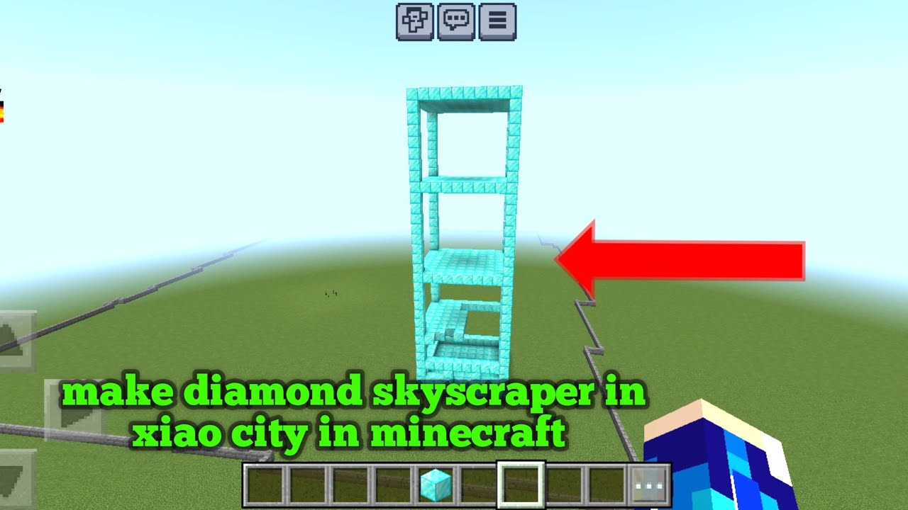 I,m crafts Diamond Skyscraper in xiao city in minecraft - YouTube