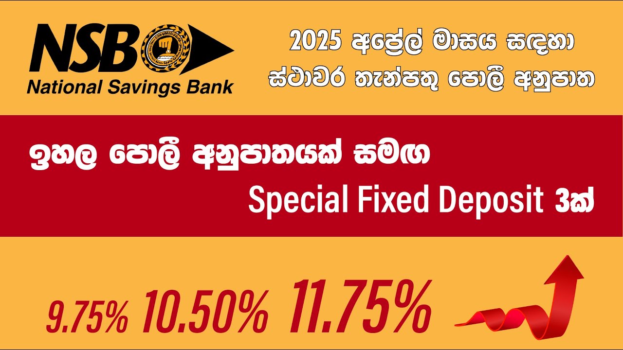 NSB Special Fixed Deposits | විශේෂ ස්ථාවර තැන්පතු | April 2025 - YouTube
