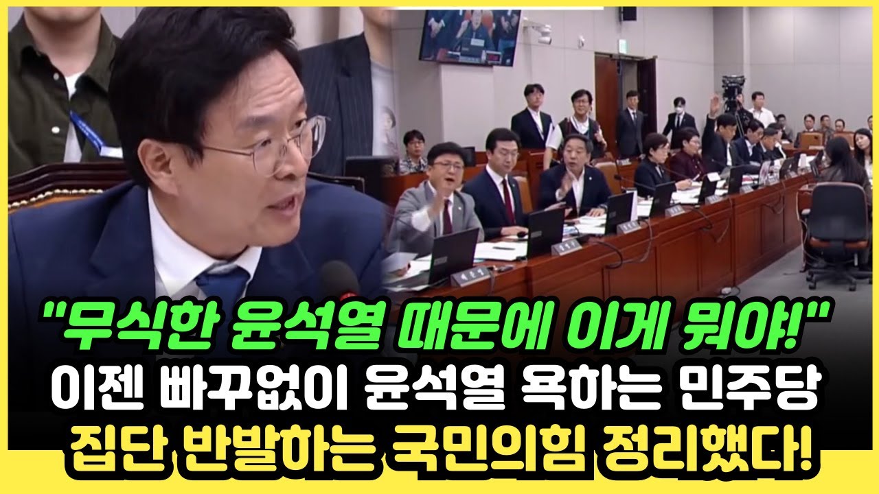 무식한 윤석열 대통령 때문에 이게 뭐야 한마디에 집단반발 하는 국민의힘 한방에 정리 Youtube
