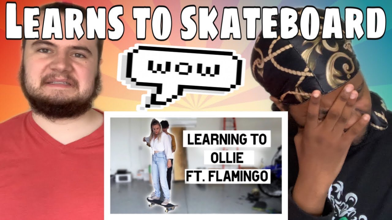 boyfriend teaches me how to skate!! (He fell) REACTION - YouTube