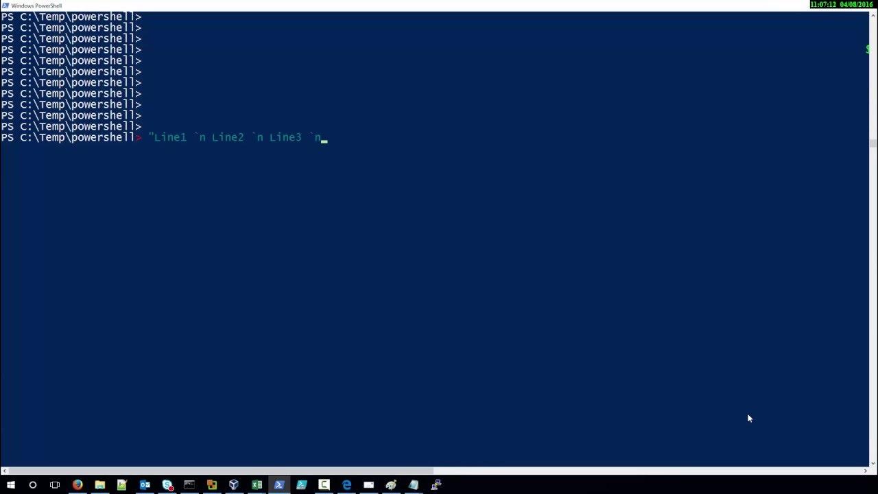 How to add new line with Powershell - YouTube