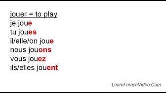 Conjugate jouer in french - YouTube