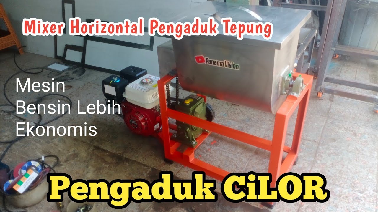 Mesin pengaduk adonan cilor | Review mixer horizontal | Mesin pengaduk ...