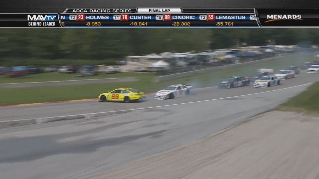 ARCA Racing Series 2017. Road America 100. Last Lap Battle for Win ...