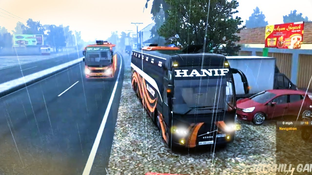 Luxury Hanif Volvo B11R AC Bus in Heavy Thunderstorm #ets2 #Volvob11r ...