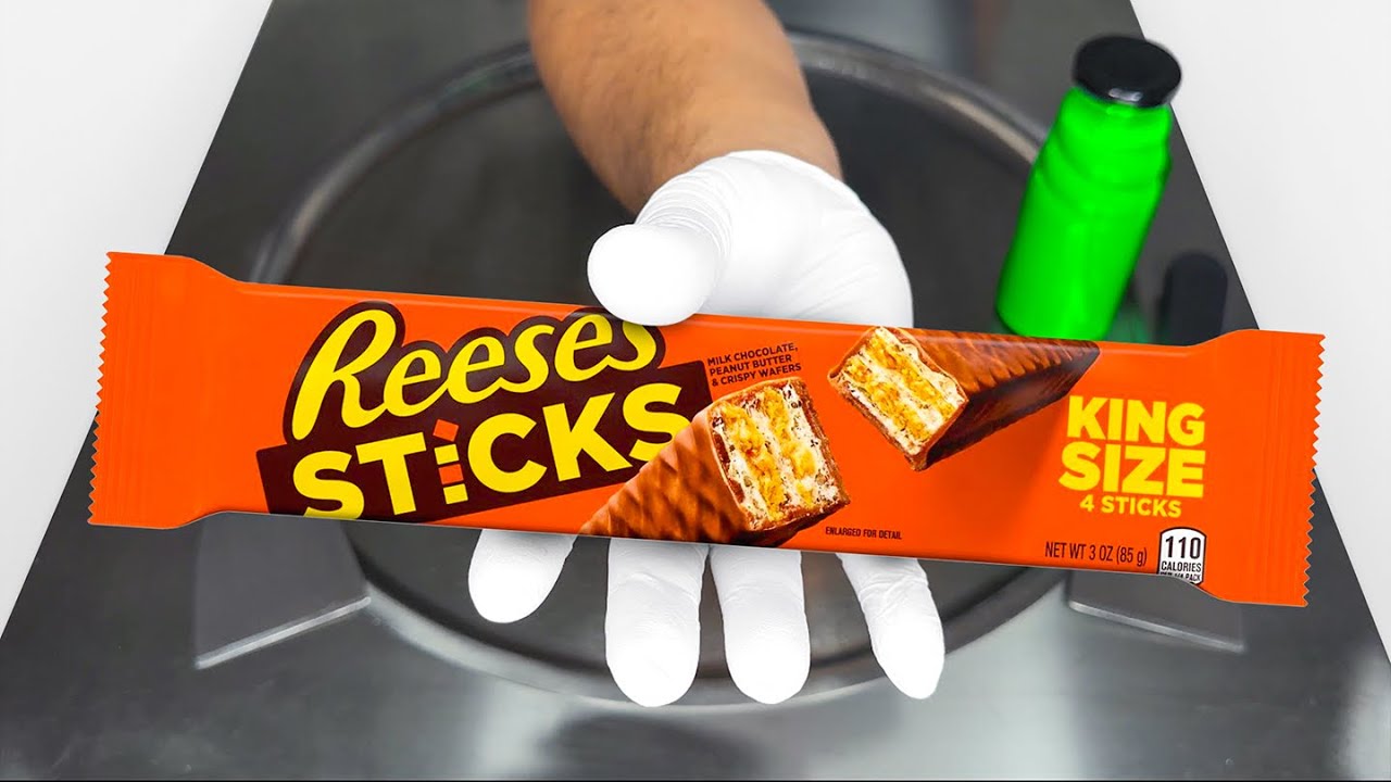 Reese’s Sticks Ice Cream Rolls || King Size Snacks ASMR - YouTube