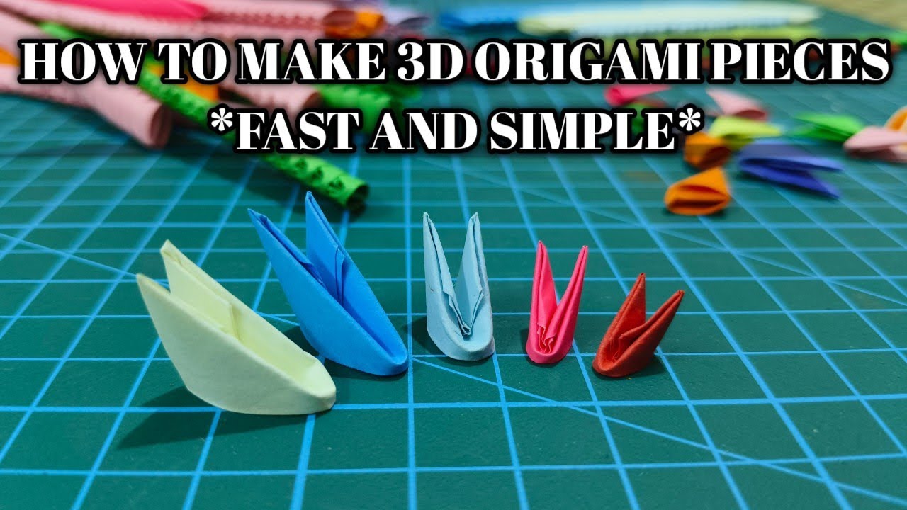 HOW TO MAKE 3D ORIGAMI pieces *FAST and SIMPLE* - YouTube
