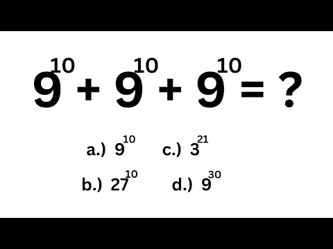 A Beautiful Exponential Problem | Sum Of Powers | Fast Trick.. - YouTube