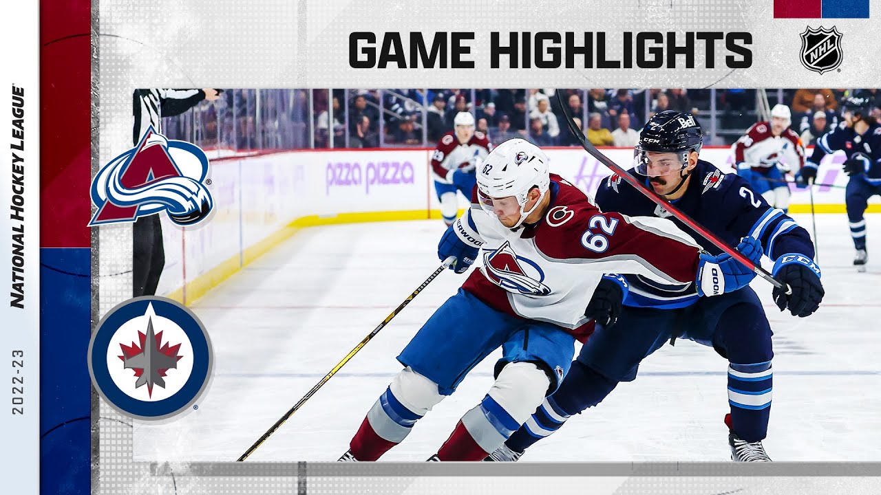 Avalanche @ Jets 11/29 | NHL Highlights 2022 - YouTube