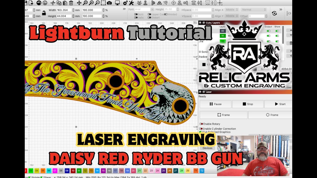 Laser Engraved Multi Color Daisy Red Ryder BB Gun with OMG-X Mopa Fiber ...