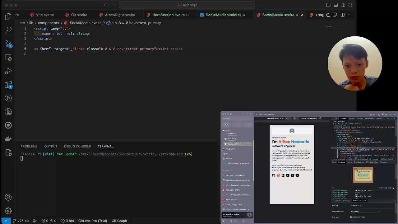 Live Sveltekit Membangun Website Portfolio Youtube