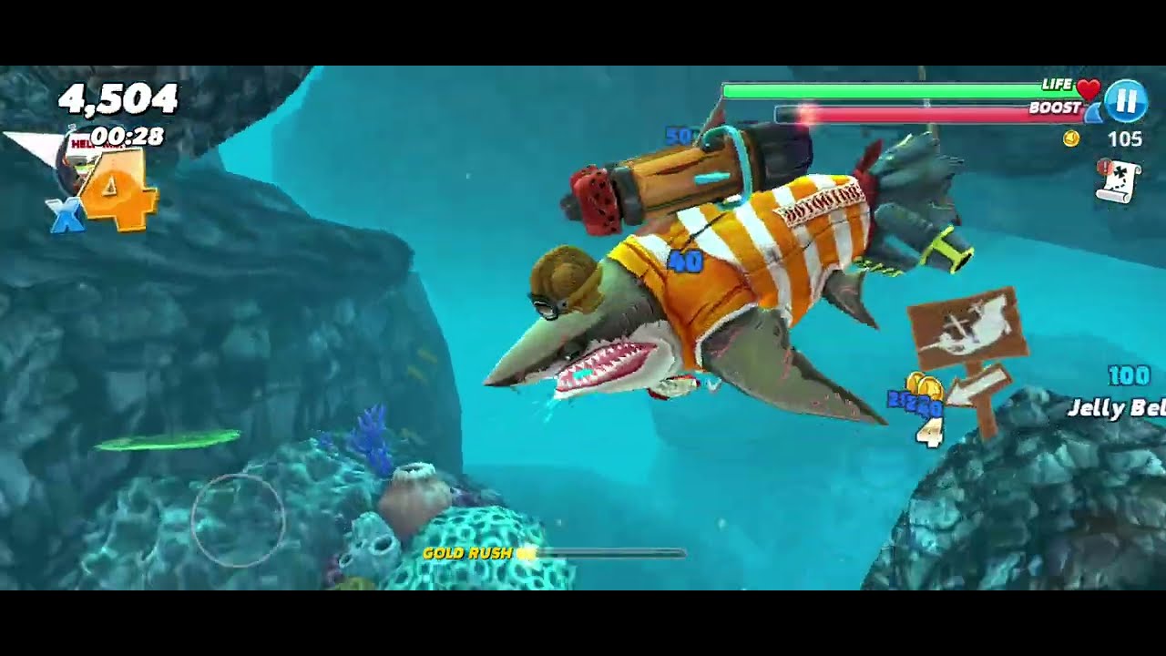 hungry shark 🦈 game play age play - YouTube