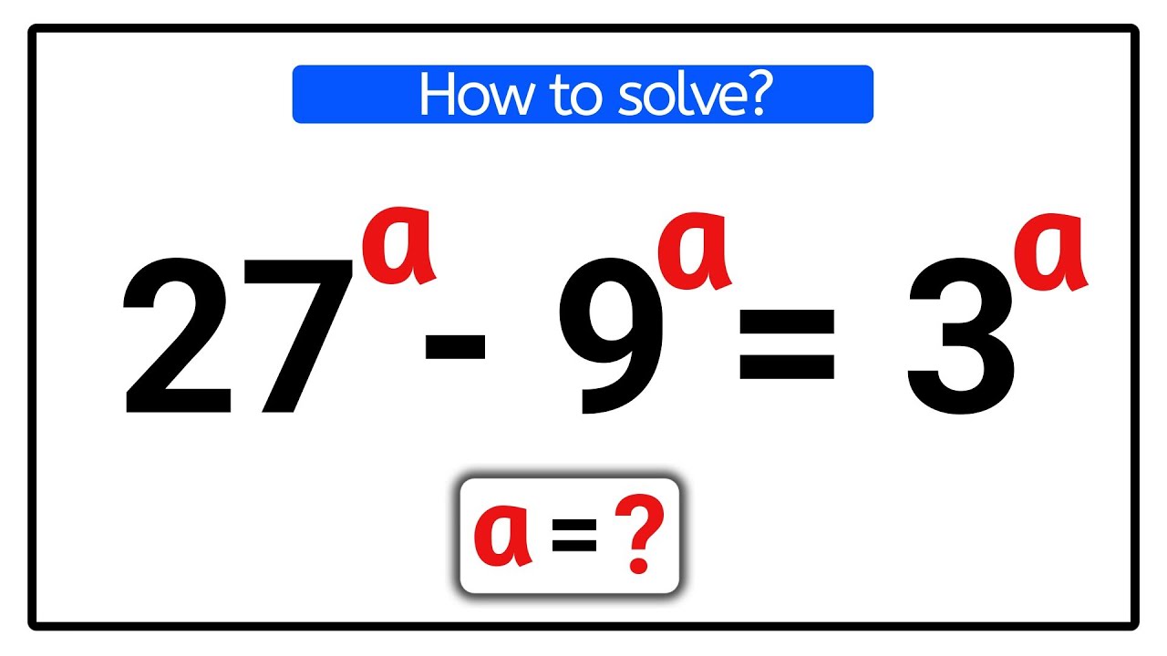 A Very Nice Algebra Problem || Olympiad Math Question - YouTube