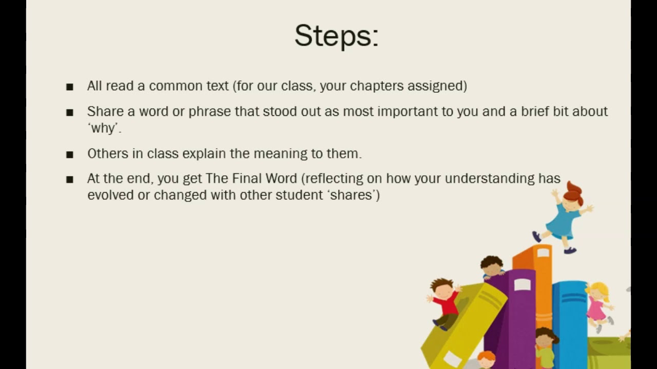 Final Word Protocol With All Ages of Learners - YouTube