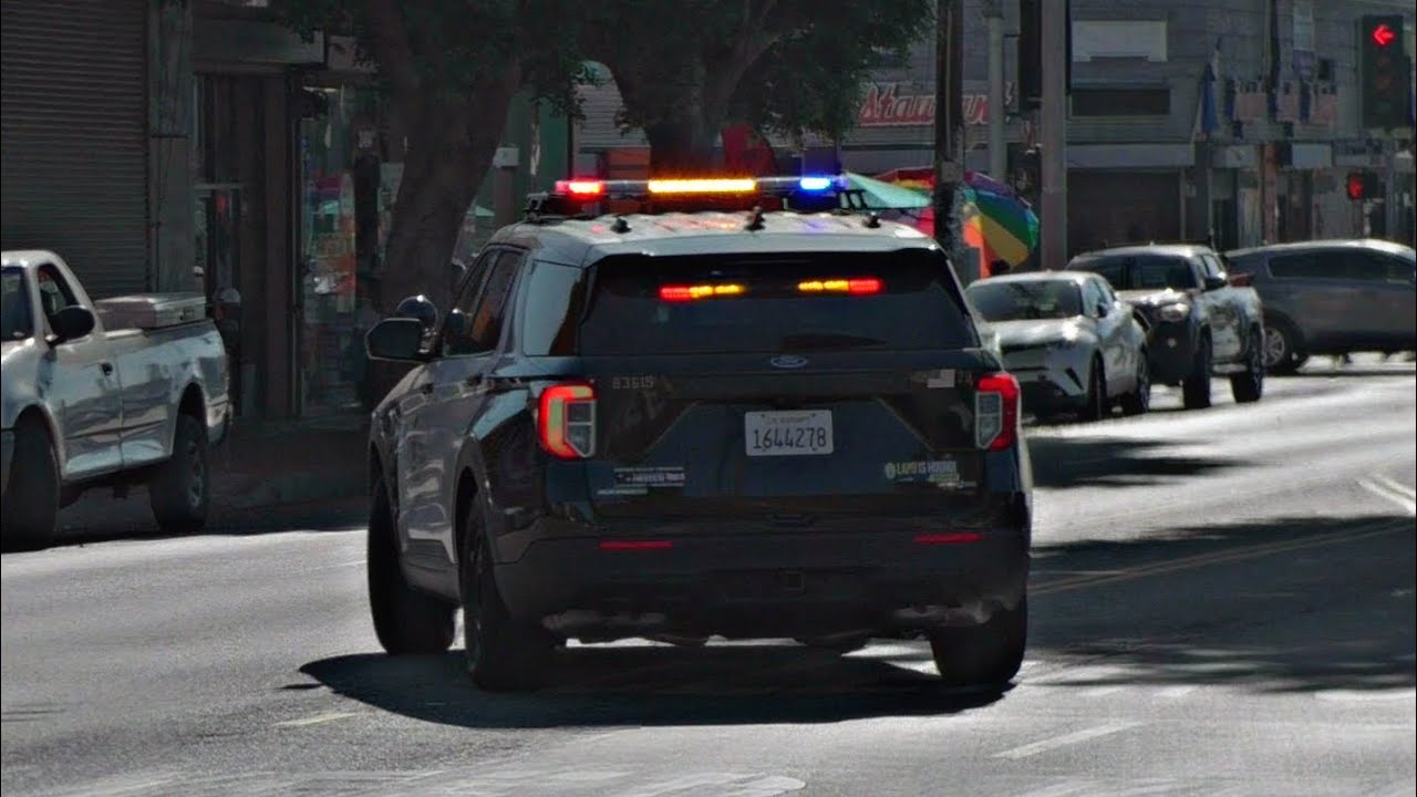 LAPD Ford Explorer Responding Code 3 *Oympic Unit* - YouTube