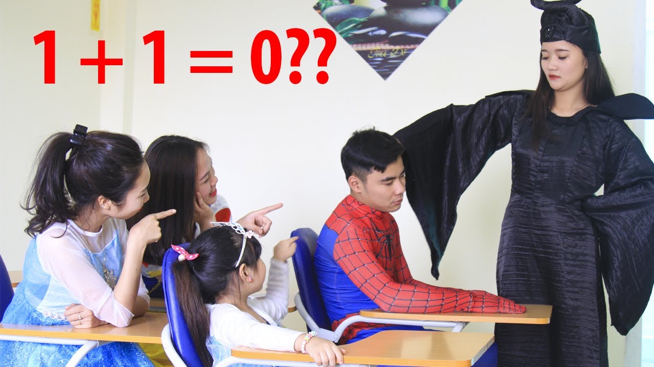 Spiderman Noisy in classroom Joker is Teacher! w/ Superman Study colors ...