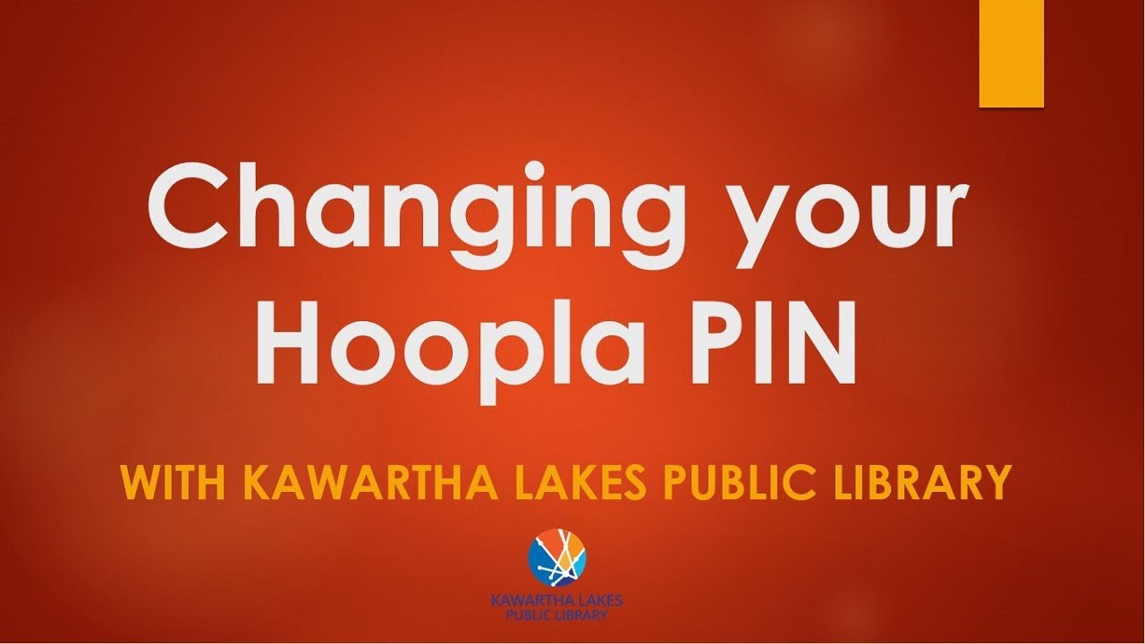 How to Add or Change your PIN number on Hoopla Digital - YouTube