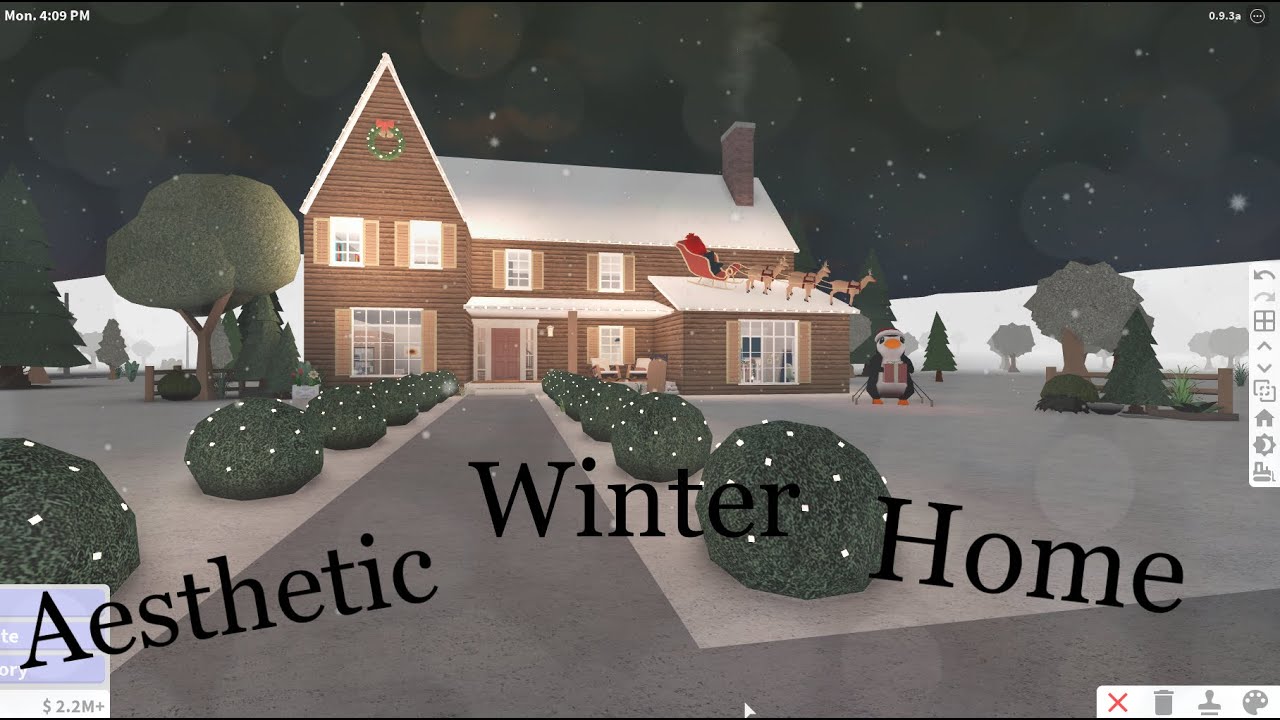 Aesthetic Winter Log Cabin | Roblox Bloxburg | - YouTube