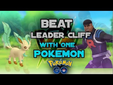 Just One Pokemon for Leader Cliff | How to defeat Leader Cliff |Team go ...