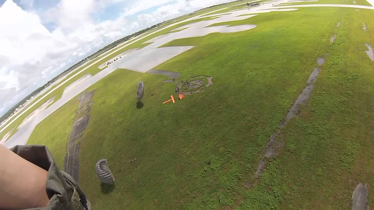 25June2014 736 SFS Airborne Jump on Guam - YouTube