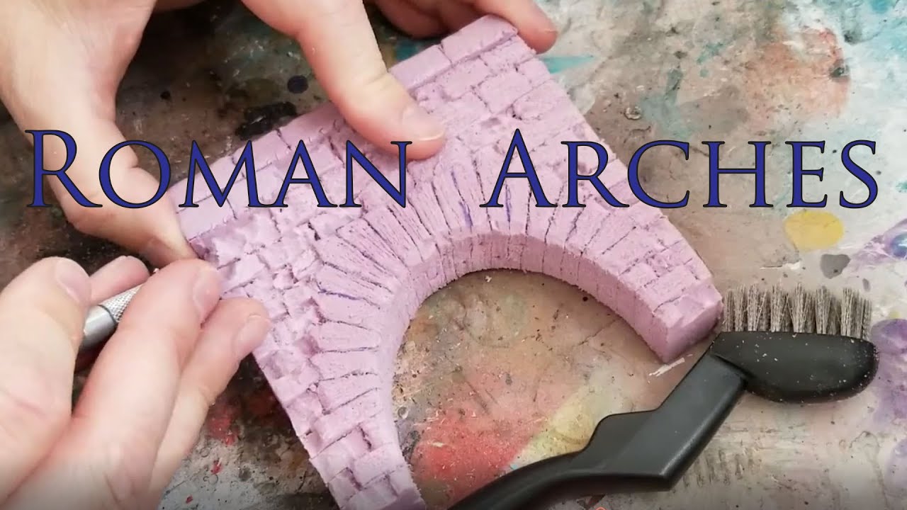 Modular Roman Arches for Tabletop Games From Cheap Materials - YouTube