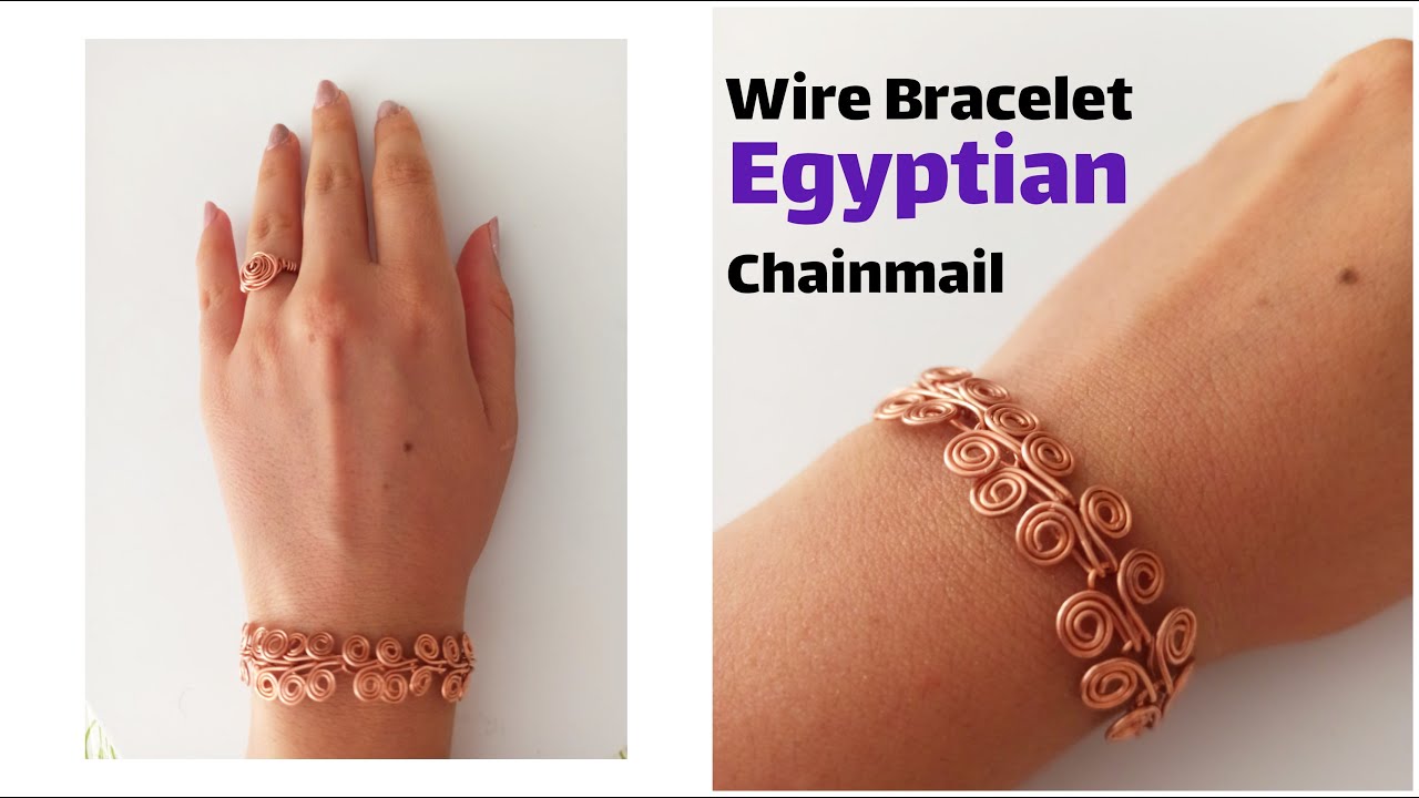 Chainmail Egyptian Wire Bracelet - Wire Wrap Bracelet DIY - Easy ...